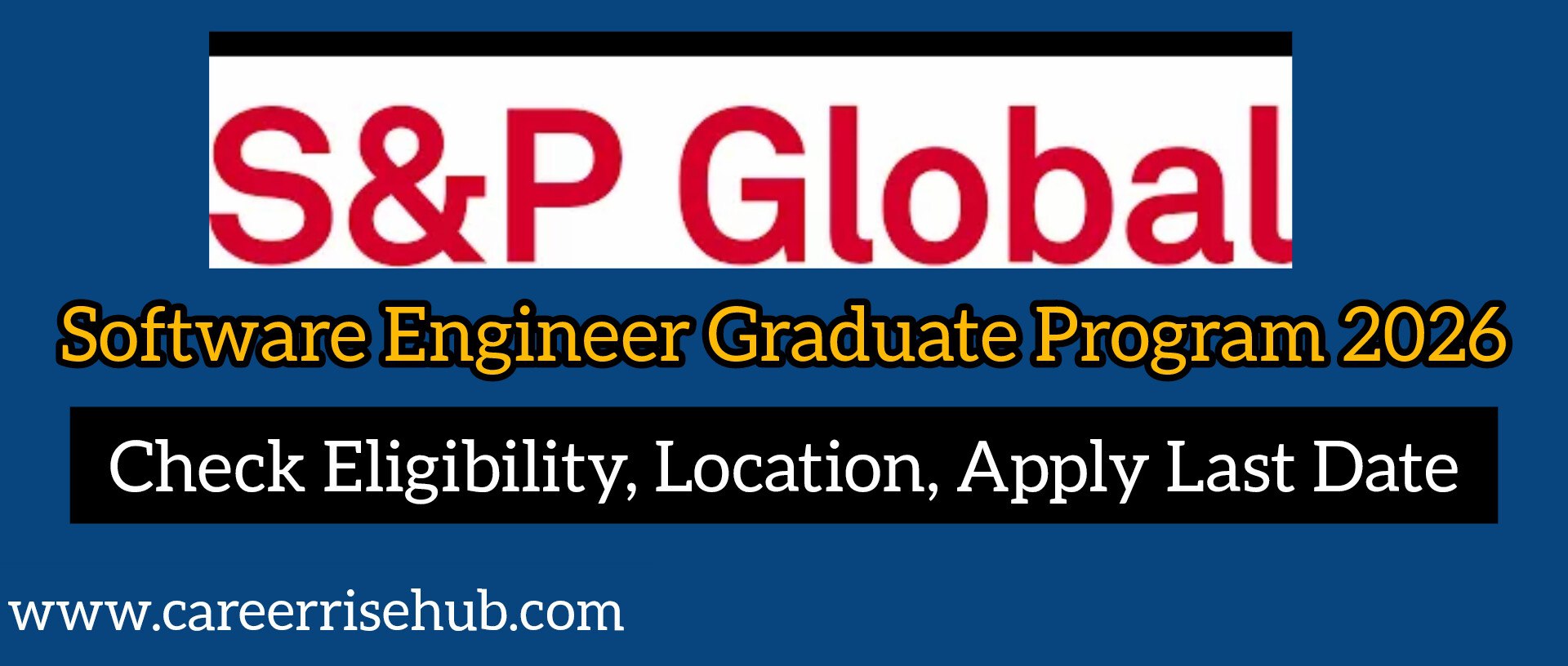 Software Engineer Graduate Program 2026 | S&P Global Easy Apply